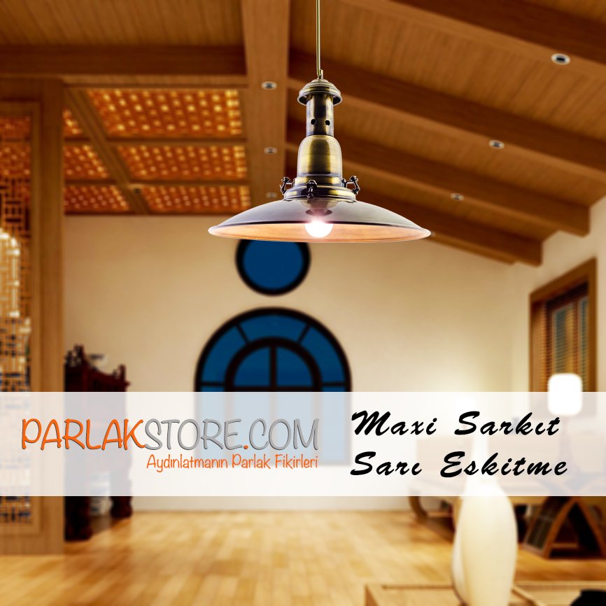 Maxi Metal Sarkıt - Sarı Eskitme, Maxi Metal Sarkıt